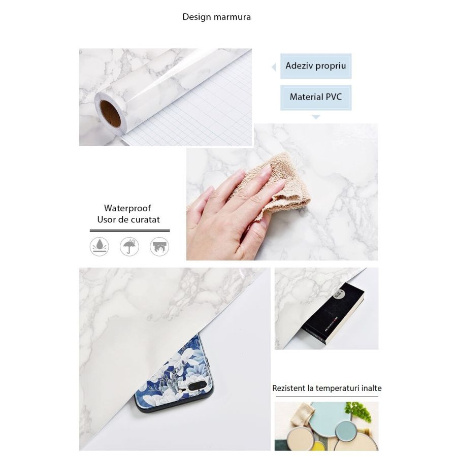 Autocolant blat bucatarie model marmura | Elastix Shop