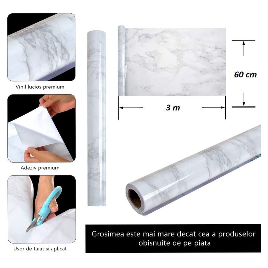 Autocolant blat bucatarie model marmura | Elastix Shop