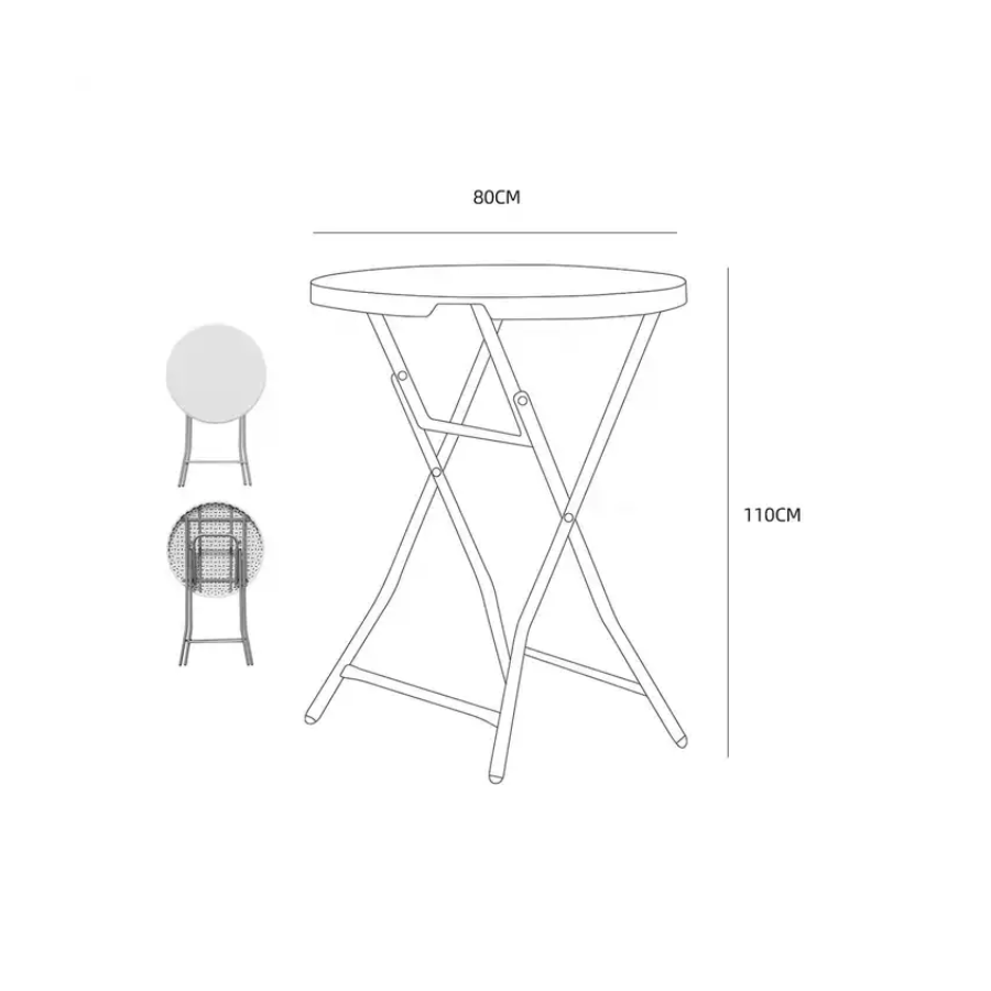 Set 10 mese cocktail 80 cm x 110 cm, masa evenimente, masa bar, masa ...